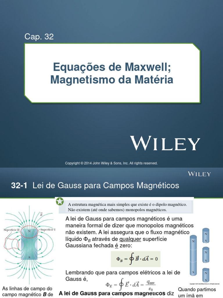 32 Eq de Maxwell Mag Da Materia | PDF | Magnetismo | Ferromagnetismo