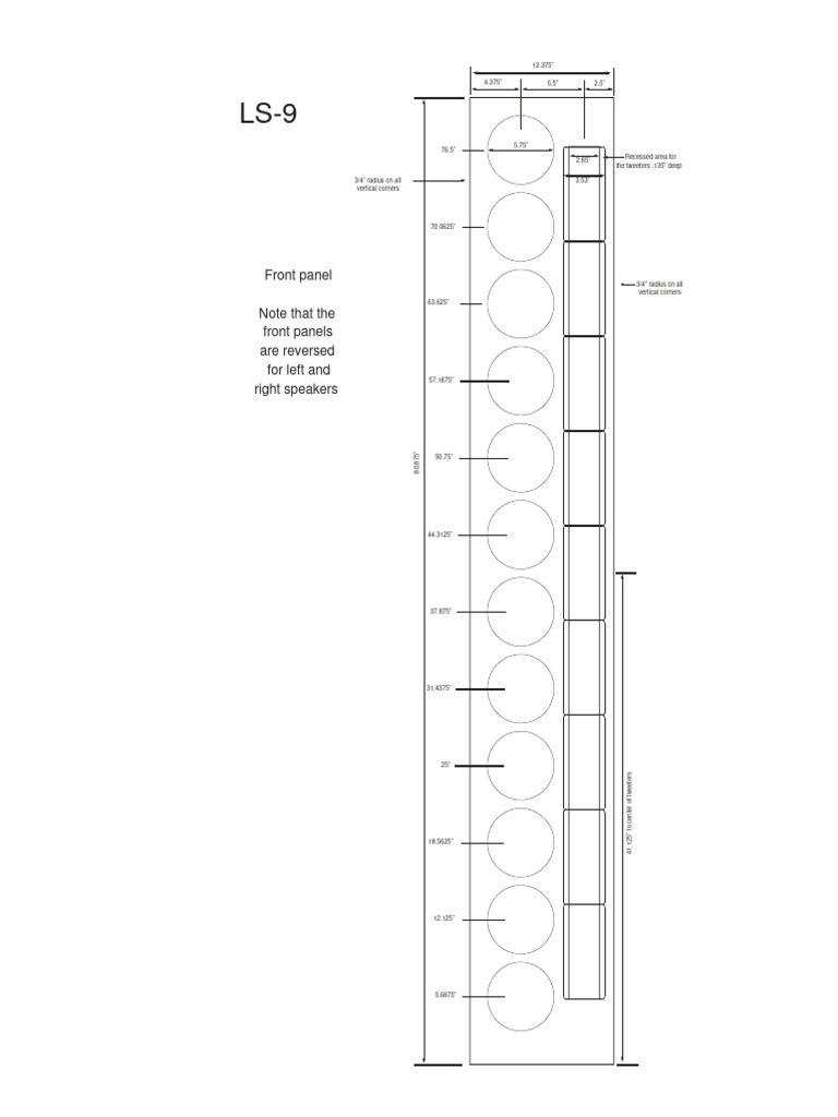 Ls 9 Diy Line Array Speaker Enclosure Plans Pdf Loudspeaker Sound