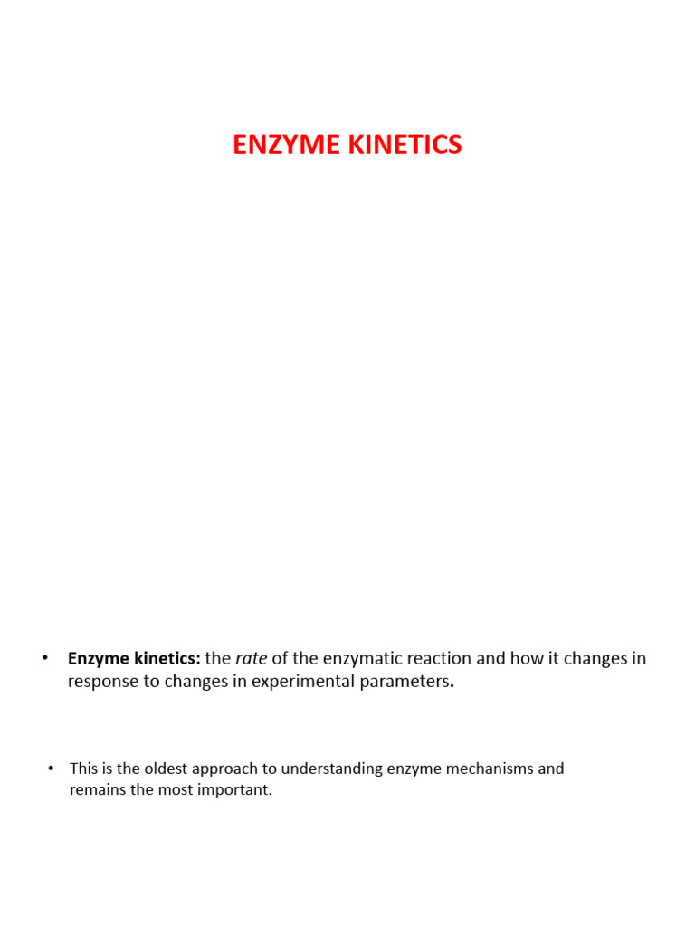 Enzyme Kinetics: Substrate Effects and Analysis | PDF | Enzyme Kinetics ...