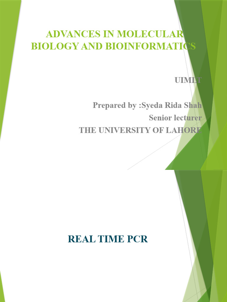 Application of Real Time PCR and Working of Dyes-1 | Download Free PDF ...