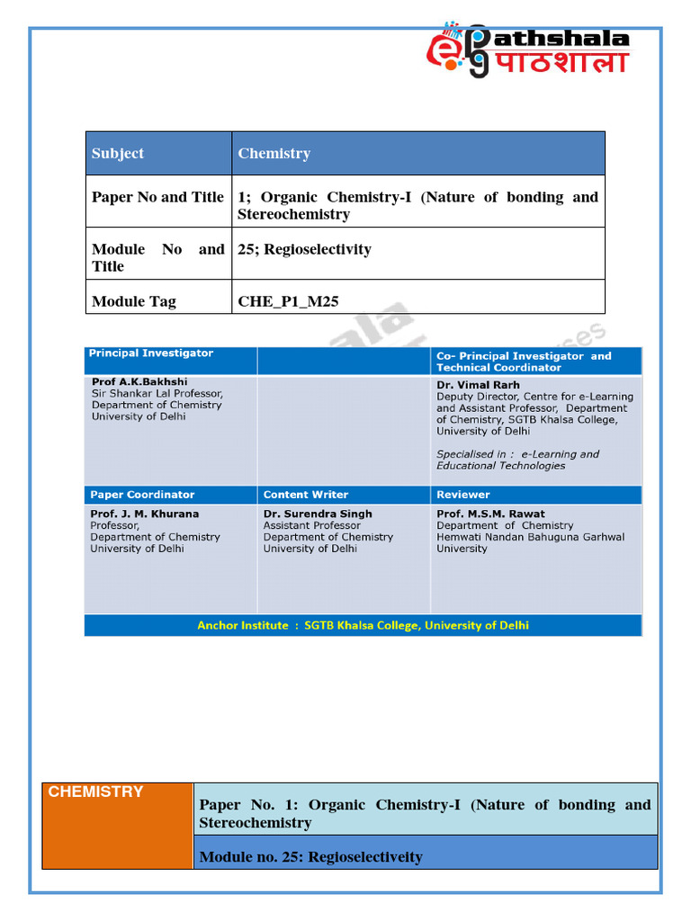 Regioselectivity in Organic Chemistry | PDF | Alkene | Chemical Reactions