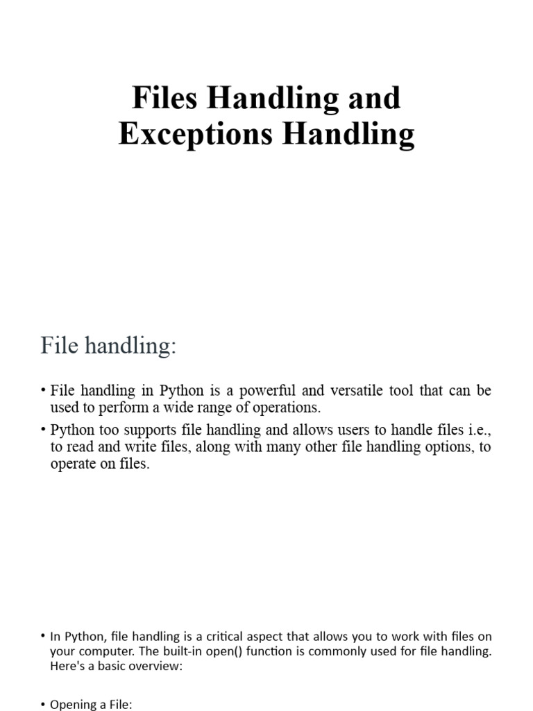 Files and Exceptions | PDF | Computer File | Python (Programming Language)