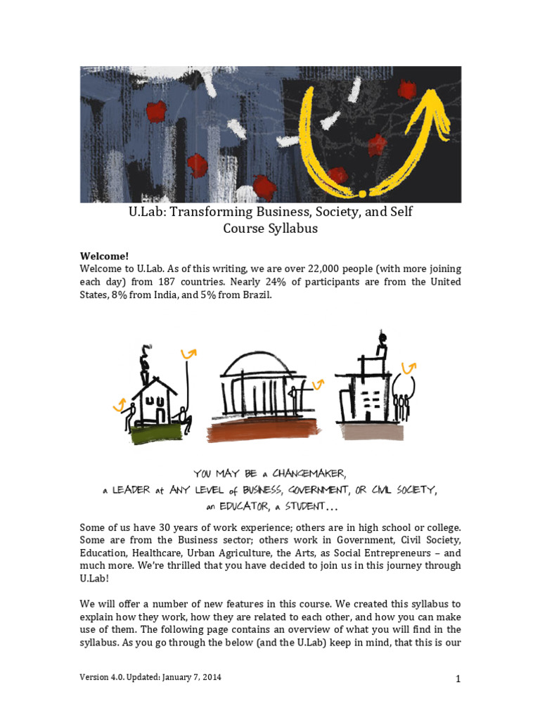 U Lab Syllabus 1 7 Pdf Leadership Innovation