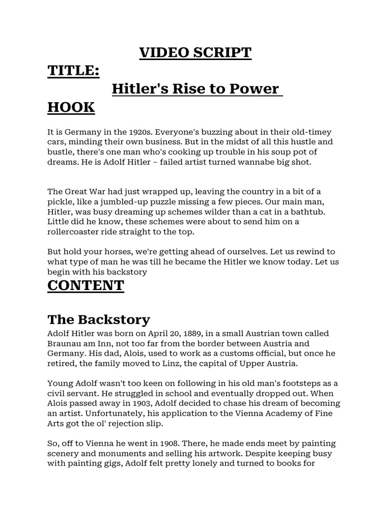 Hitlers Rise To Power | PDF | Adolf Hitler | Nazi Germany
