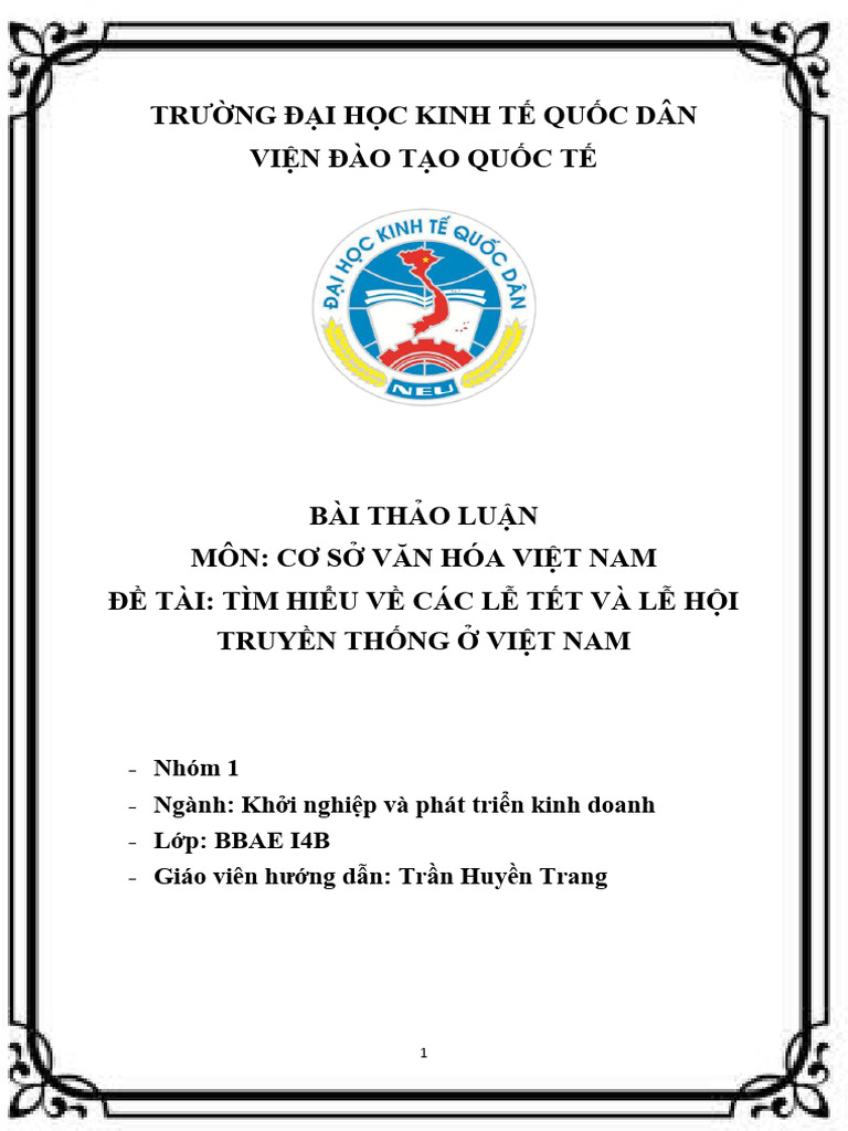 CSVHVN Nhóm1 1 | PDF