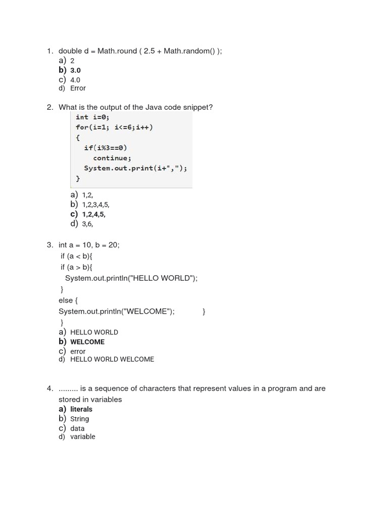Sample Mcq Pdf Method Computer Programming Parameter Computer 8372
