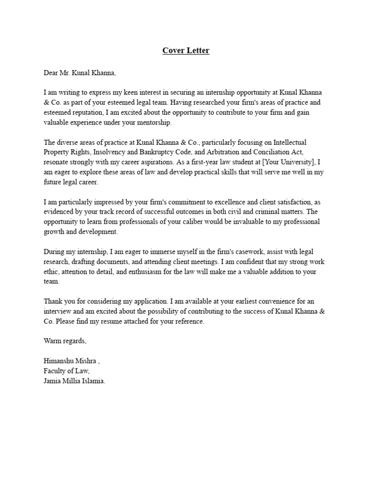 Cover Letter K | PDF
