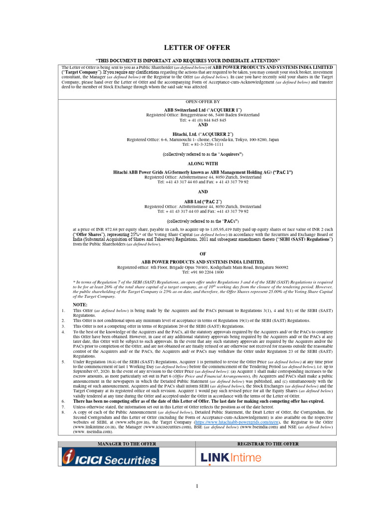 APPSIL - Letter of Offer September 2, 2020 | PDF | Stocks | Securities ...