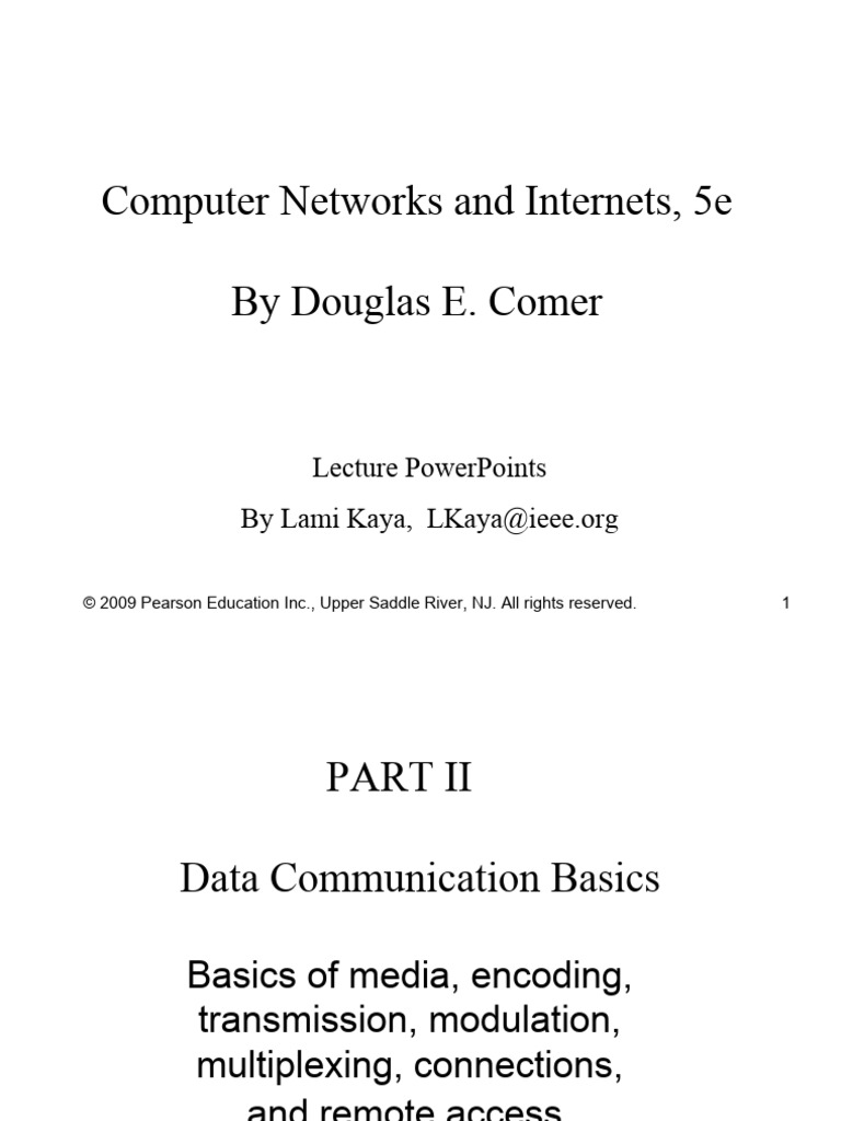 BIL425 CNI5e CH 05 - Data Communication Basics Asics of Media, Encoding, Transmission ...
