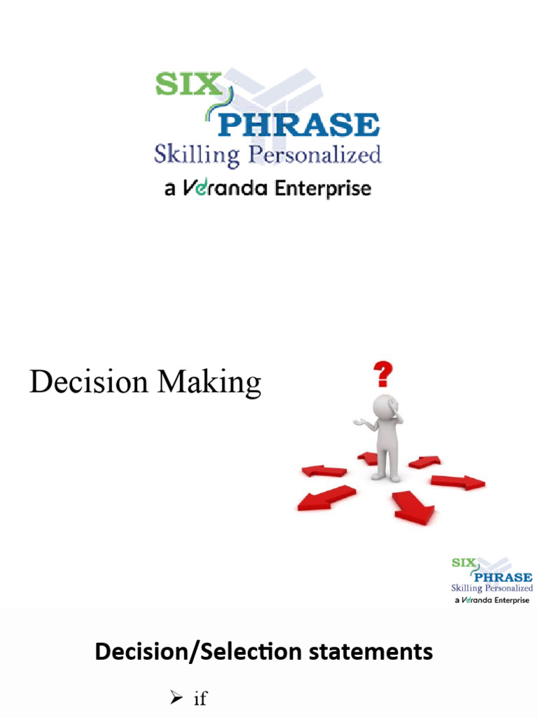 Java Decision Making Guide | PDF | Computer Programming | Software ...
