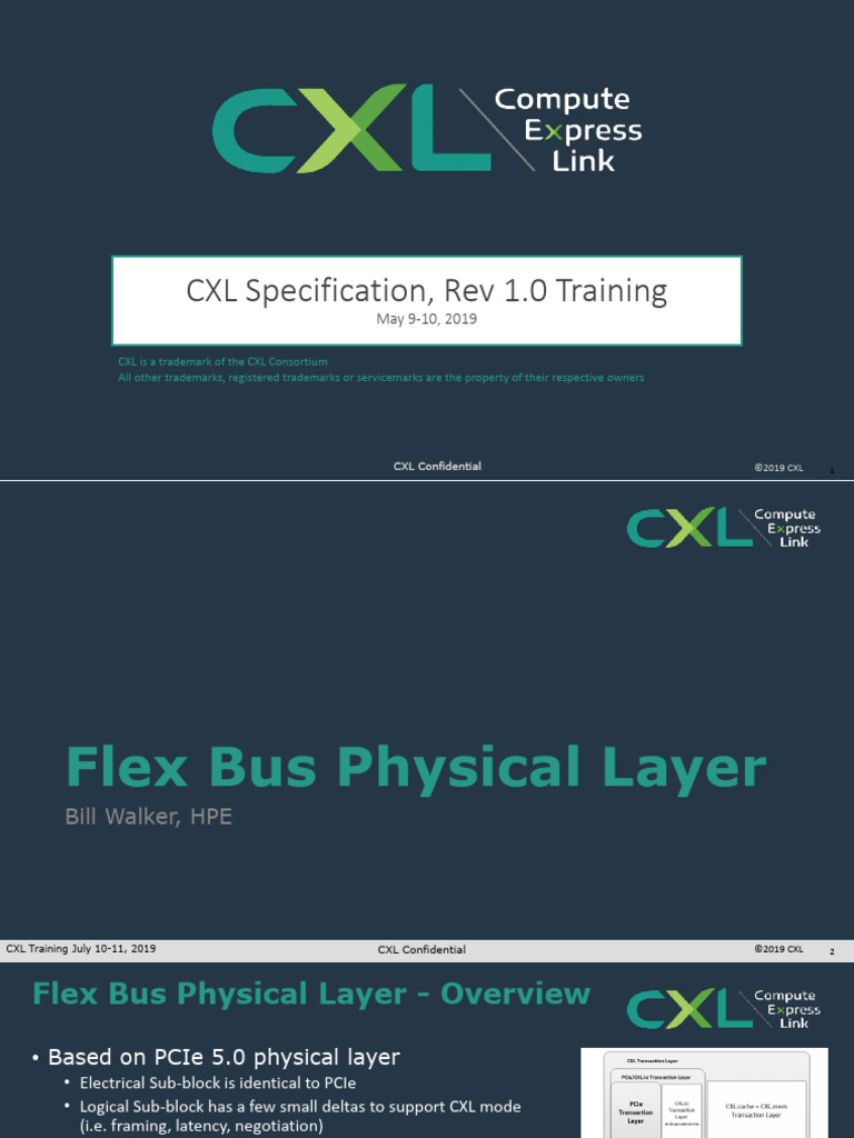 Day 1 - CXL Training 05 Flex Bus Physical Layer - July | PDF | Physical ...