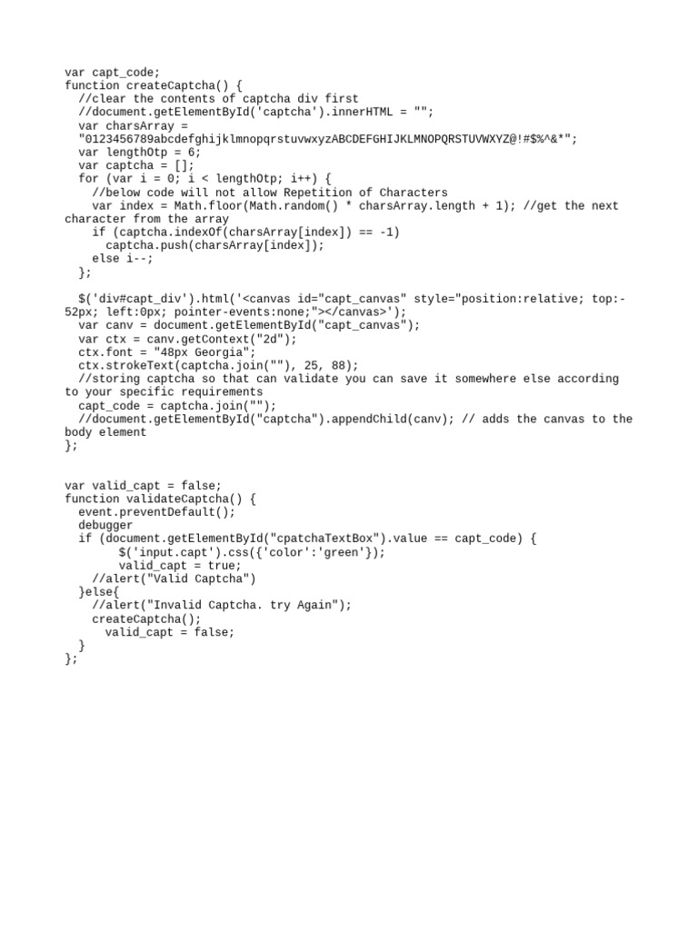 Captcha Js | PDF