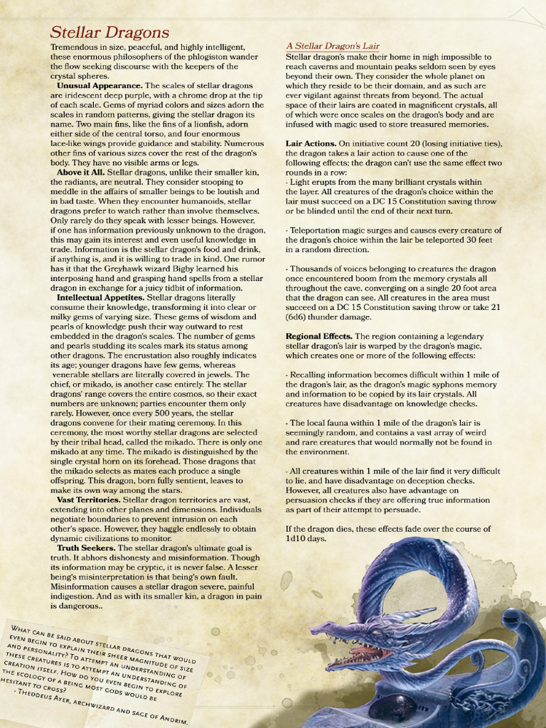 Stellar Dragons | PDF