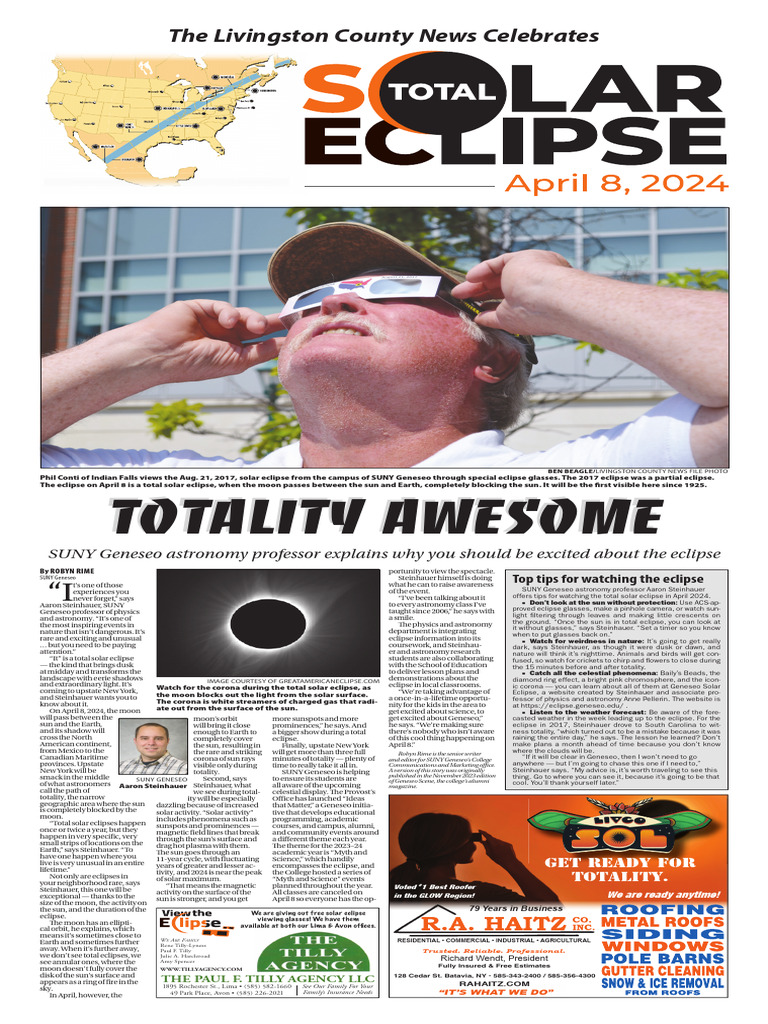 Livingston County Eclipse Guide | PDF | Solar Eclipse | Sun