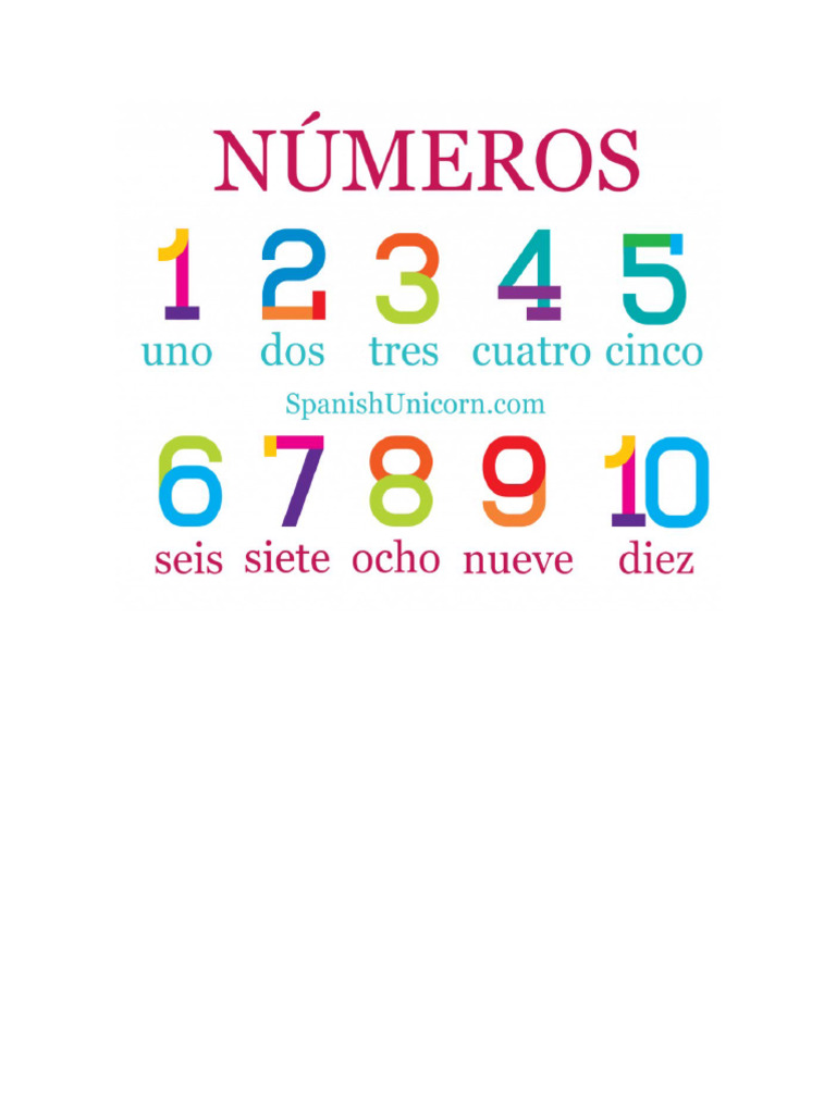 Numeros en Español | PDF