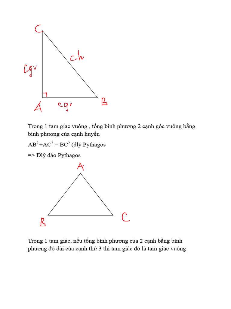 Đlý Pythago - Tam Giác Đ NG D NG | PDF