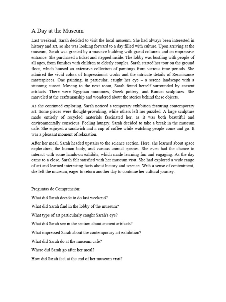 A Day at the Museum | PDF