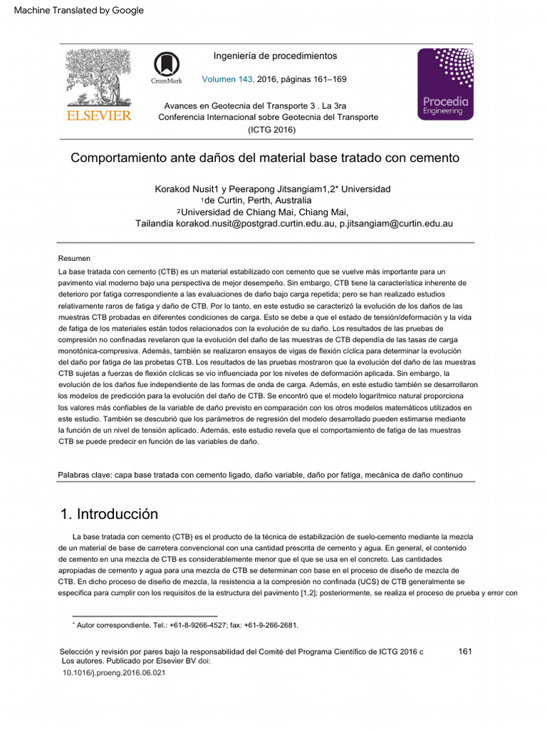 Damage Behavior of Cement-Treated Base Material | PDF | Fatiga (material) | Deformación (ingeniería)