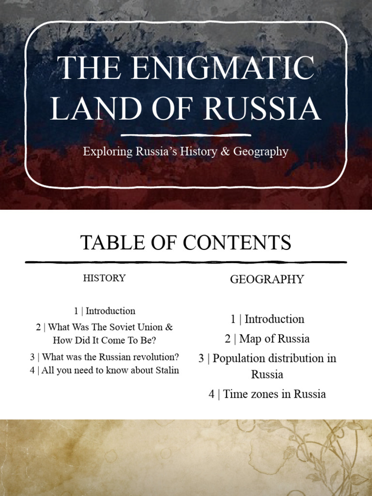 The Enigmatic Land of Russia | PDF | Soviet Union | World Politics