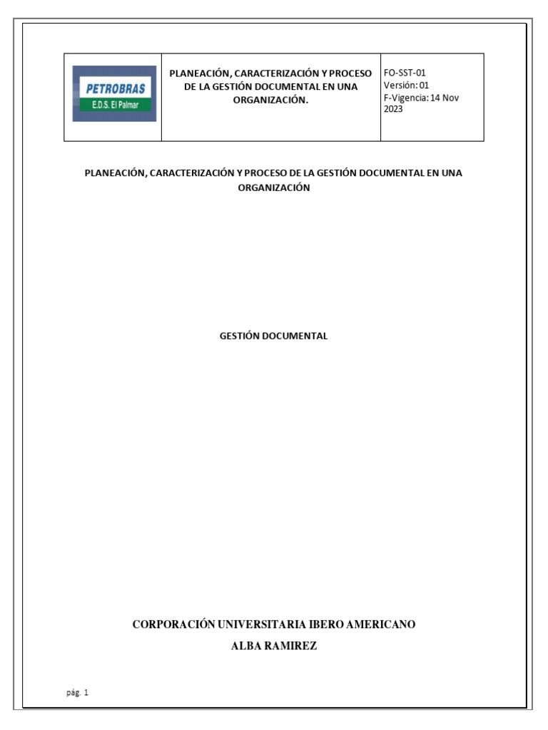 Gestion Documental ACT 2 Planeacion de La Gestion Documental | PDF | Planificación | Gestión de ...