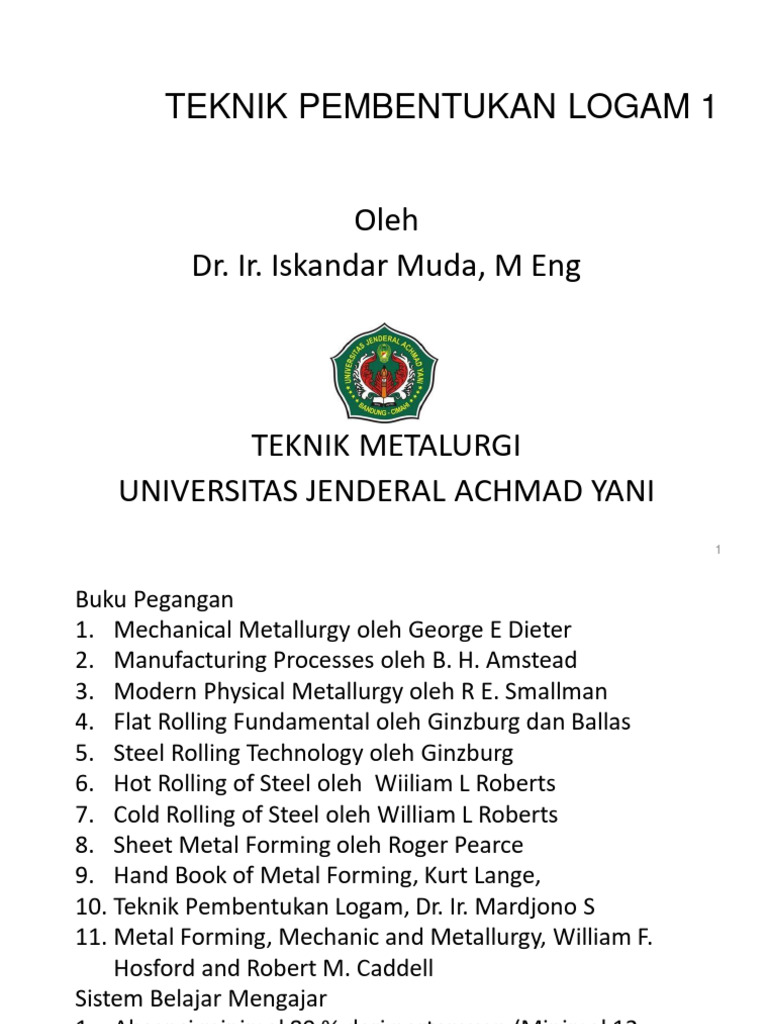 Teknik Pembentukan Logam Dasar | PDF