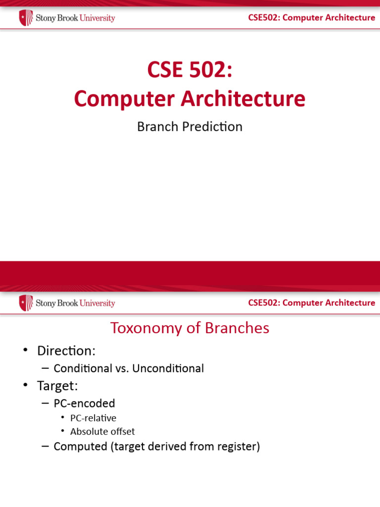 Cse502 L11 Bpred | PDF | Cpu Cache | Computer Architecture