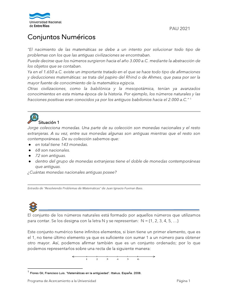 Unidad 1 Conjuntos Numericos y Operaciones | PDF | Entero | Número racional