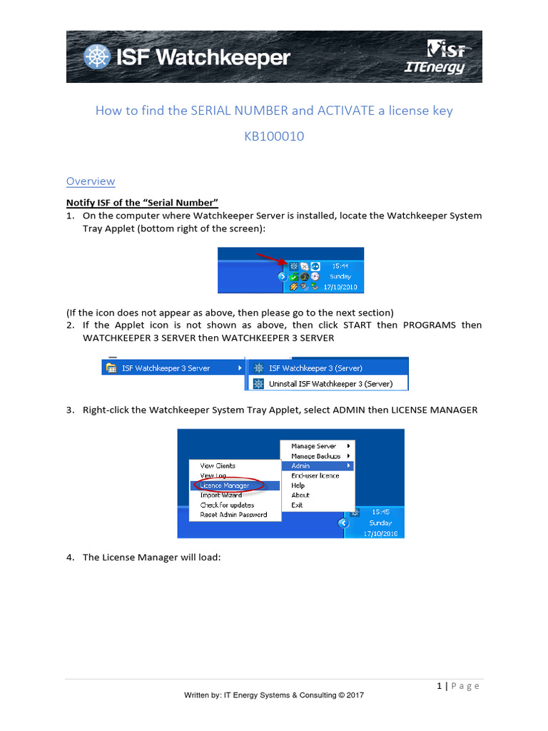 KB100010 - How To Find The SERIAL NUMBER and ACTIVATE | PDF