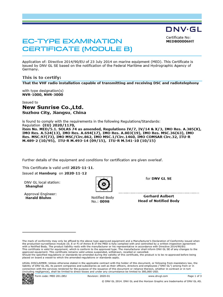 NVR-3000 VHF Radio Certification | PDF | Legal Liability