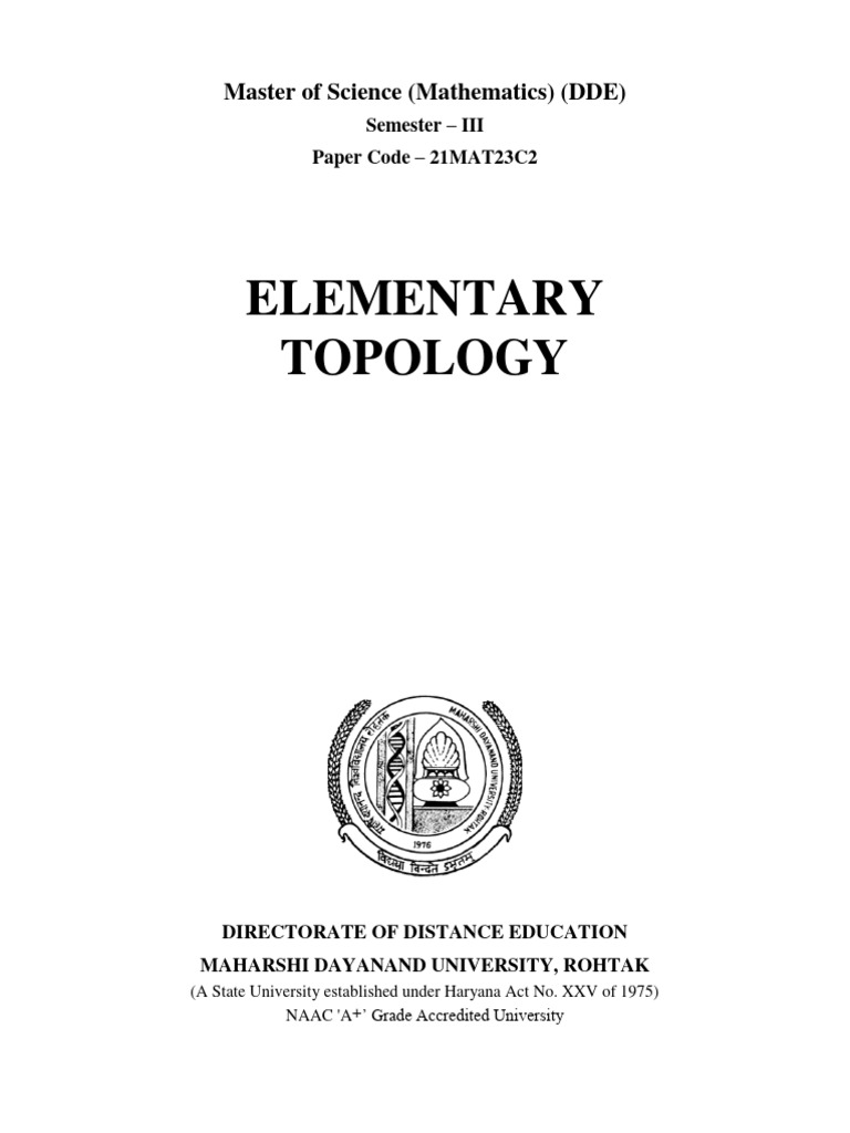 Topology | PDF | Set (Mathematics) | Continuous Function