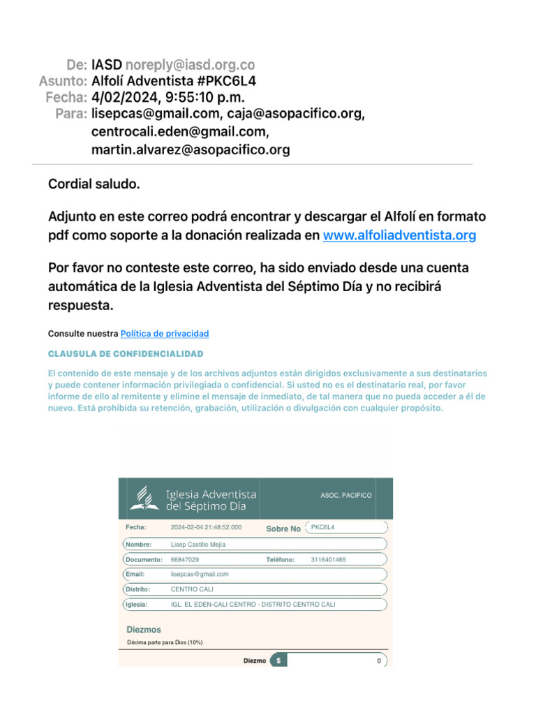 Alfolí Adventista #PKC6L4 | PDF | Estilo de vida