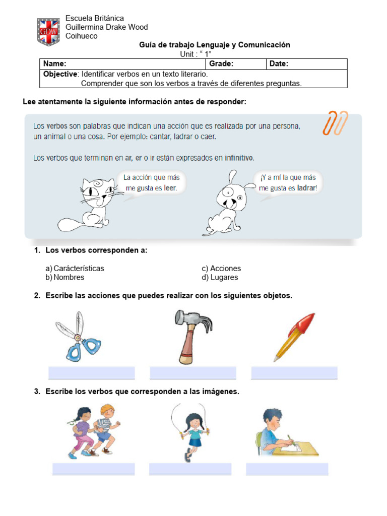 Guía de Verbos para Estudiantes | PDF