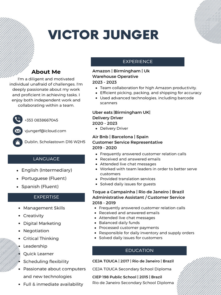 CV - Victor | PDF | Business | Business Economics