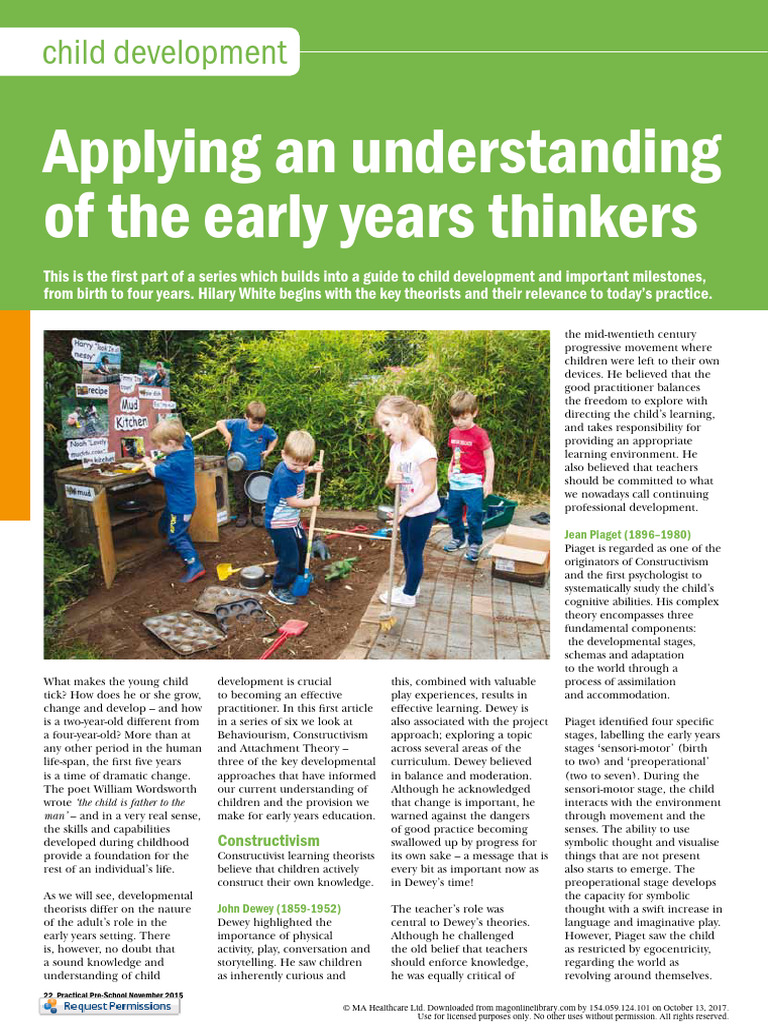 Child Development Theorists | PDF | Constructivism (Philosophy Of ...