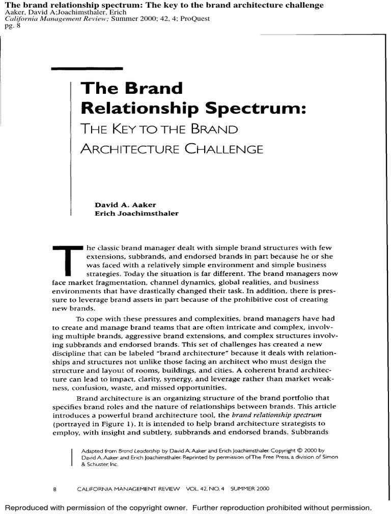 The Brand Relationship Spectrum The Key | PDF | Art