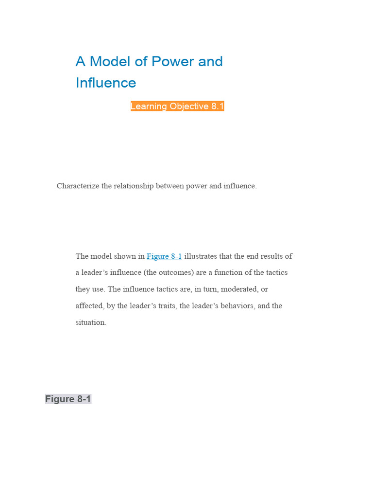 Power and Influence in Leadership | PDF | Extraversion And Introversion ...