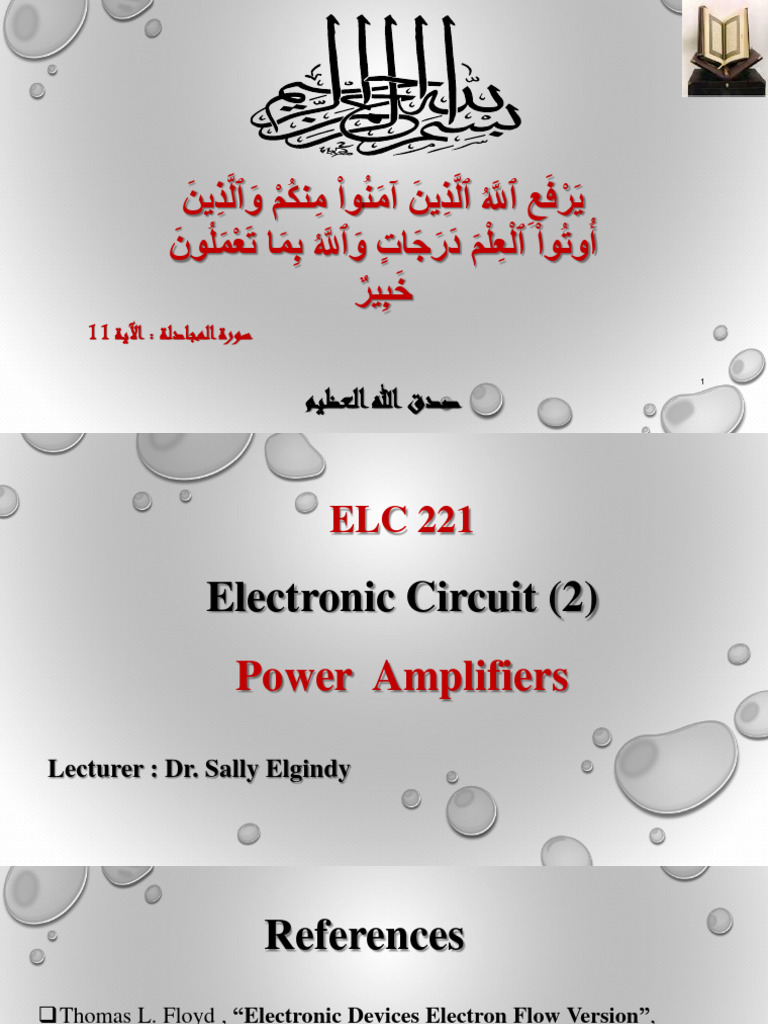 Lec.1 Power Amplifier | PDF | Amplifier | Electrical Engineering