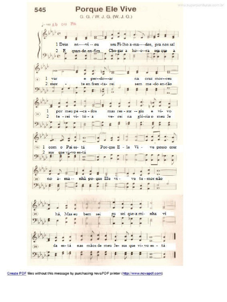 Porque Ele Vive | PDF