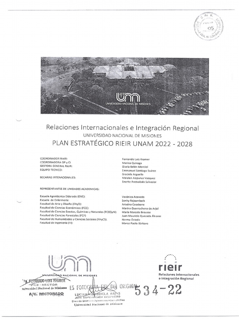 Plan Estrategico Rieir Unam 2022-2028 | PDF