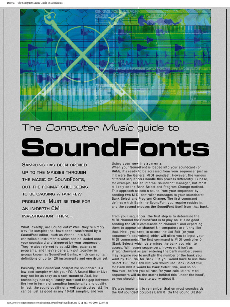 Tutorial - The Computer Music Guide To Soundfonts | PDF | Computing ...