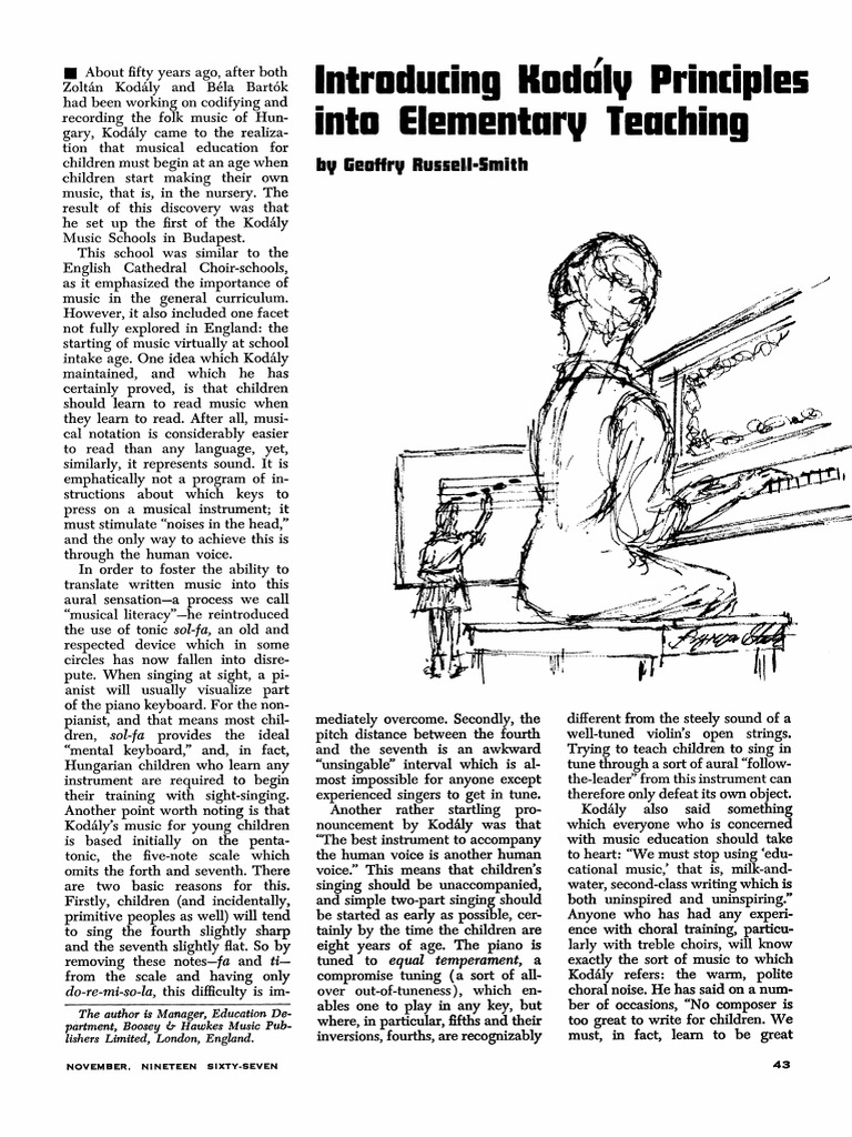 Introducing Kodály Principles Into Elementary Teaching | PDF ...