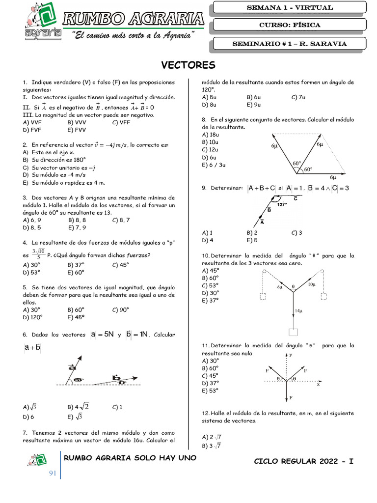 1 Vectores | PDF | Vector Euclidiano | Euclides