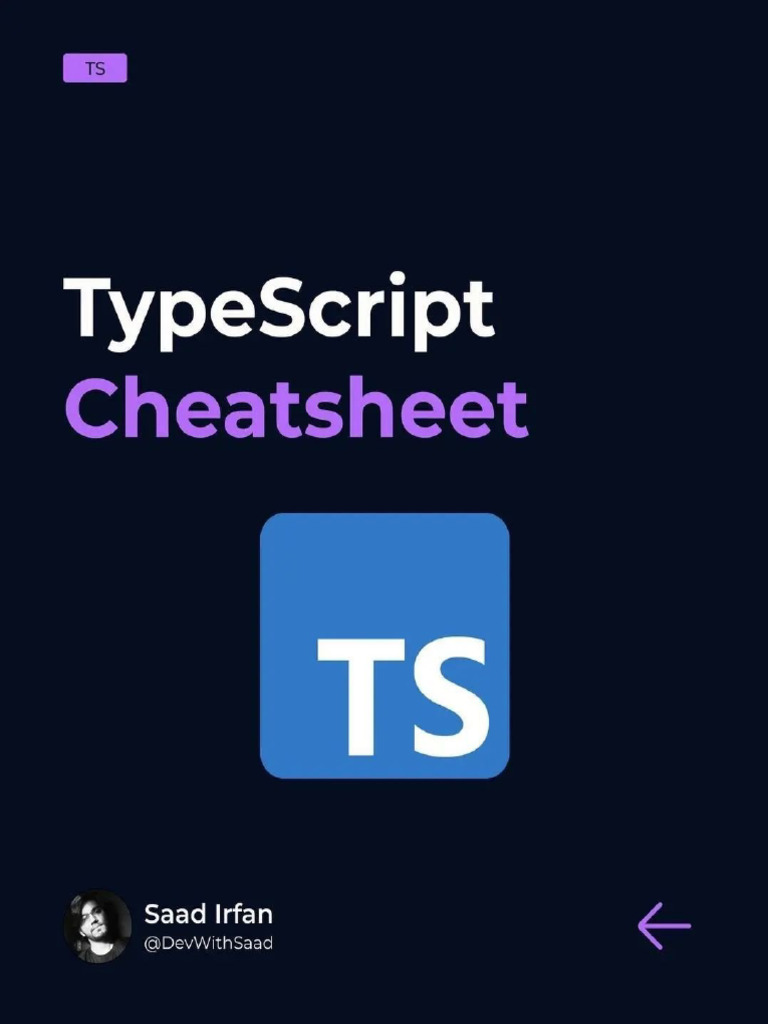 TypeScript CheatSheet | PDF TypeScript CheatSheet | PDF