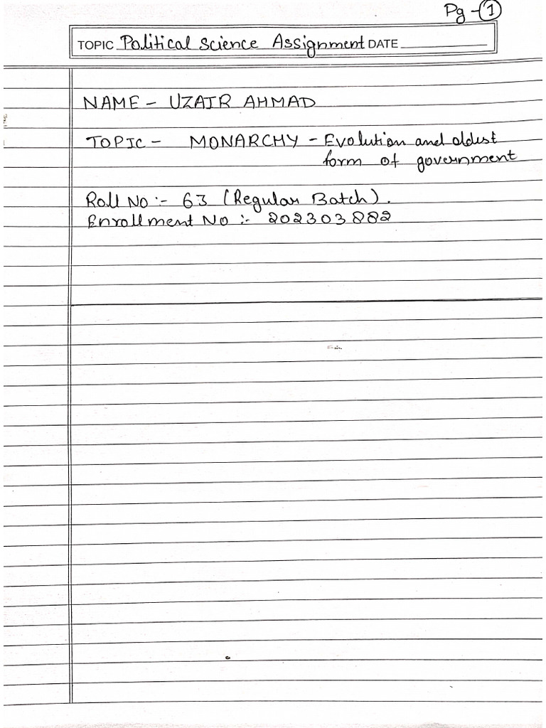 Political Science Assignment | PDF