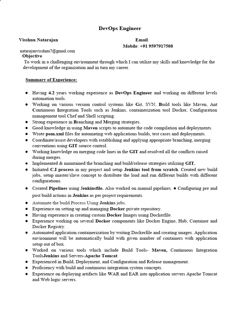 Visshnu 4.2 Devops. | PDF | Version Control | Computing