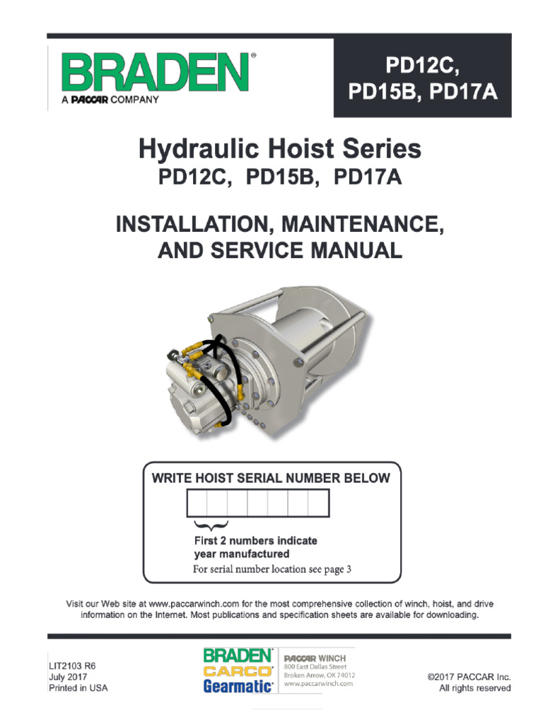 Manual Winche PD 12C | PDF