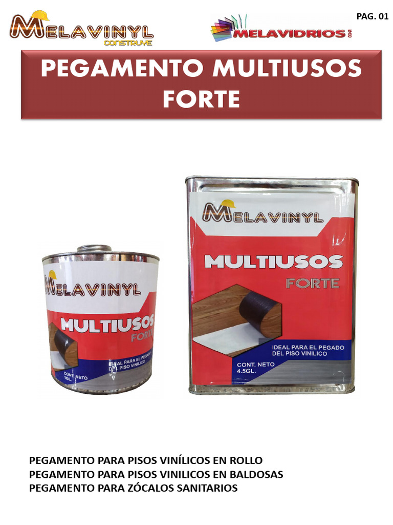 Melavinyl Hoja de Seguridad Pegamento Melavinyl - Multiusos Forte | PDF | Agua | Adhesivo