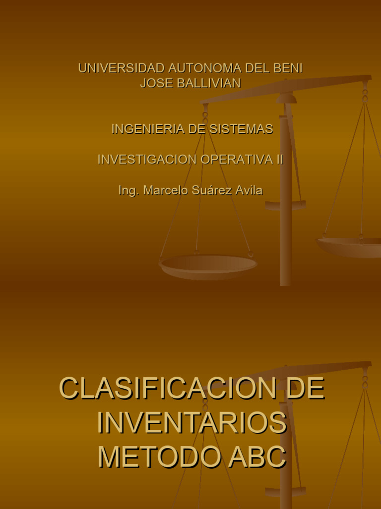 Clasificacion de Inventarios Metodo ABC | Descargar gratis PDF ...