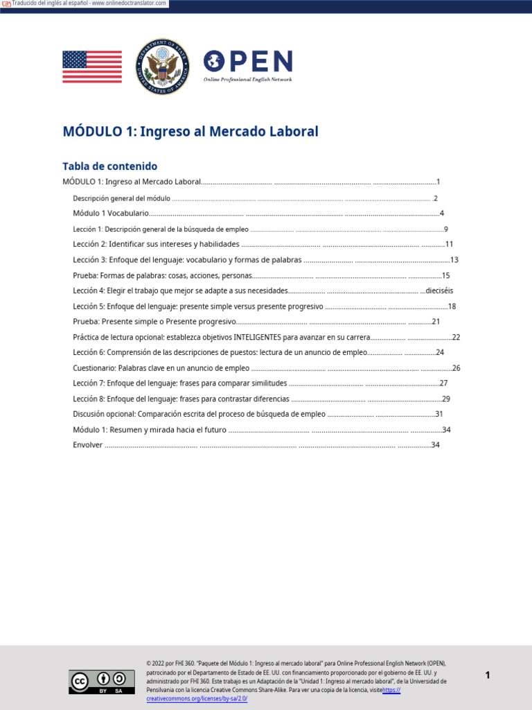 ECD 2022 Module 1 Packet - En.es | PDF | La búsqueda de empleo ...