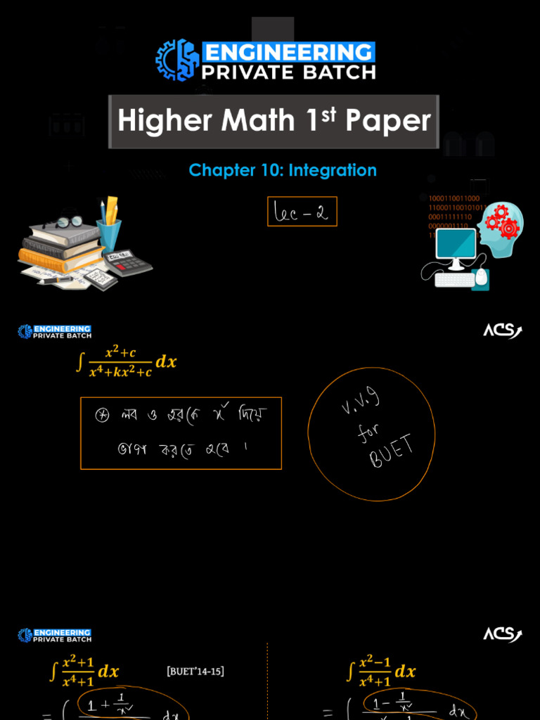 Integration Lec 2 (ACS Engg 23) | PDF
